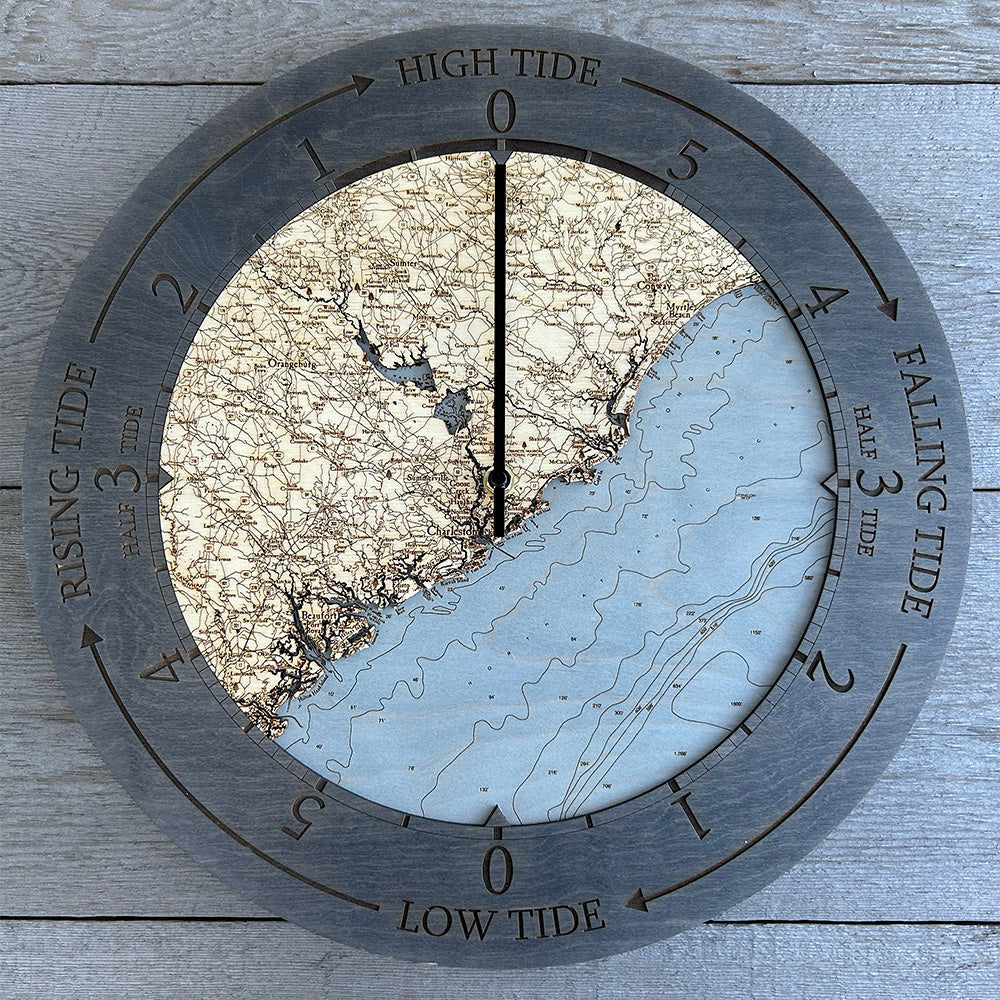 South Carolina Coast Tide Clock, 16.50" Diameter – WoodChart